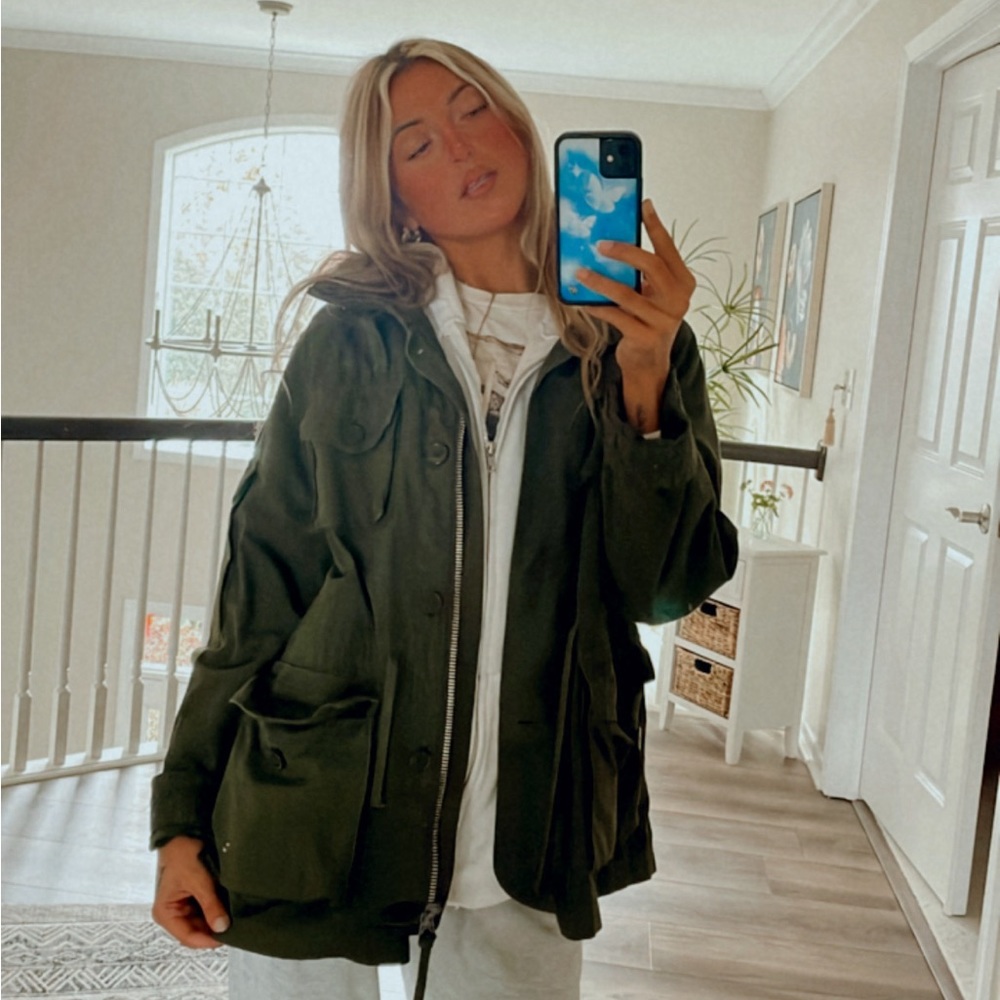 Amazing Worn / Used Army Green J Crew Jacket - Gem